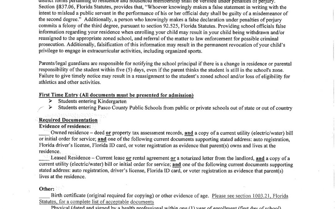 Registration Requirements Charles S Rushe Middle School Registration Requirements Charles S Rushe Middle School